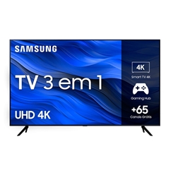 Smart TV 55" Led Samsung 55CU7700 2023 UHD 4K, Tela sem Limites, Smart ...