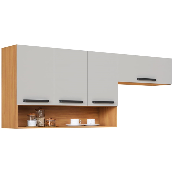 Armário de Cozinha Itatiaia Aéreo com 3 Portas Off White