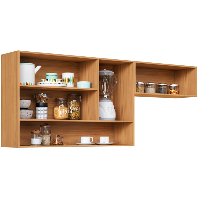 Armário de Cozinha Itatiaia Aéreo 3 Portas com Nicho Grafite